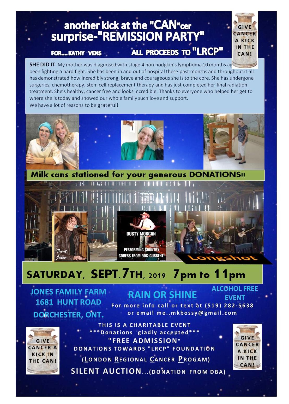 Another Kick at the CAN-cer Surprise Remission Party | FM96 London